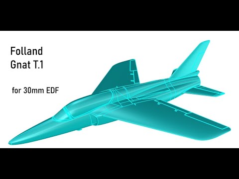 🚁 Folland Gnat T.1 for Xfly Galaxy 30mm EDF (sub 250g)・Free STL File ...