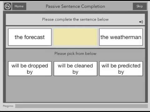 Passive Sentence Completion
