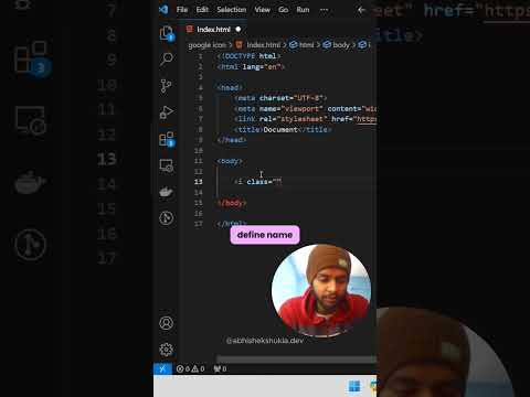 How to Add icons in website using HTML?                     #code #html #css #javascript