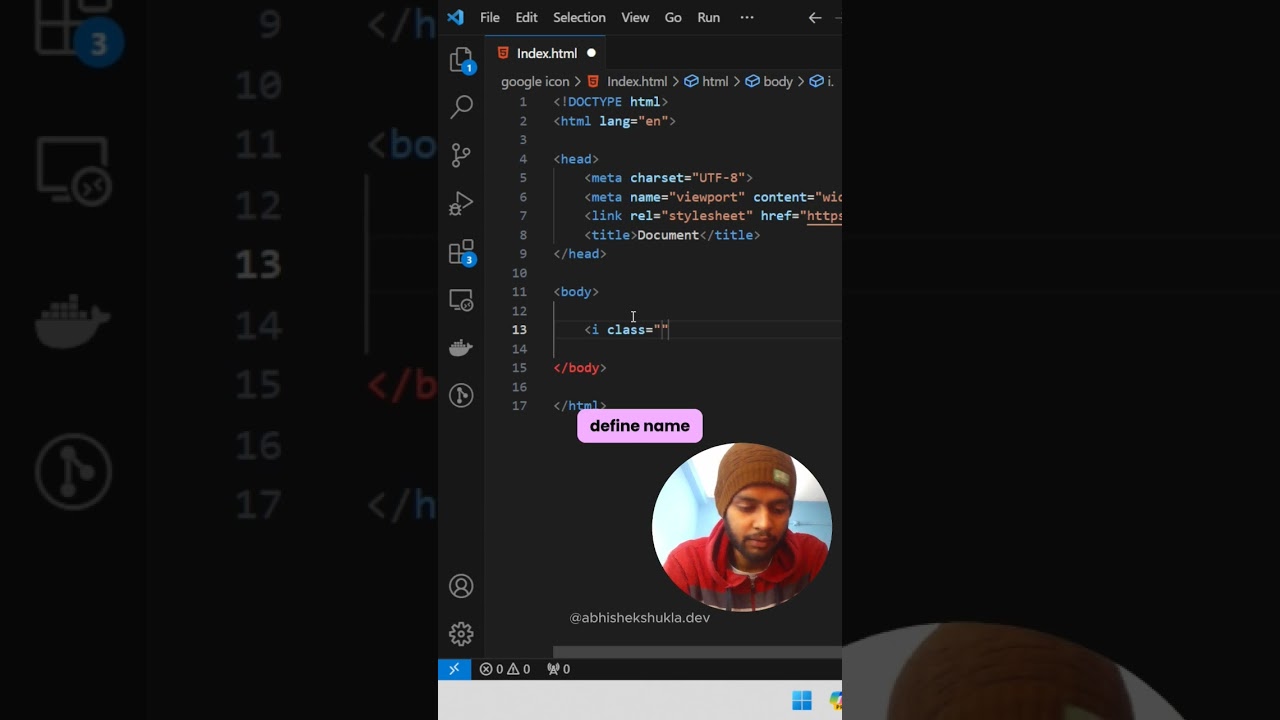 How to Add icons in website using HTML?                     #code #html #css #javascript