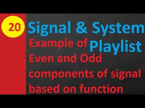 Function-Based Examples of Even and Odd Signal Components in Signals ...
