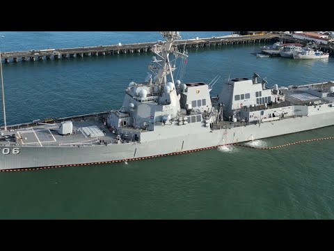 Video | US destroyer USS Stockdale (DDG-106) docked at Panama City | AFP | Hatha Alyoum
