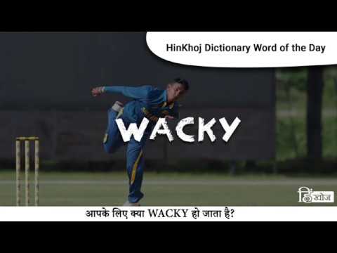 Wacky in Hindi - HinKhoj Dictionary