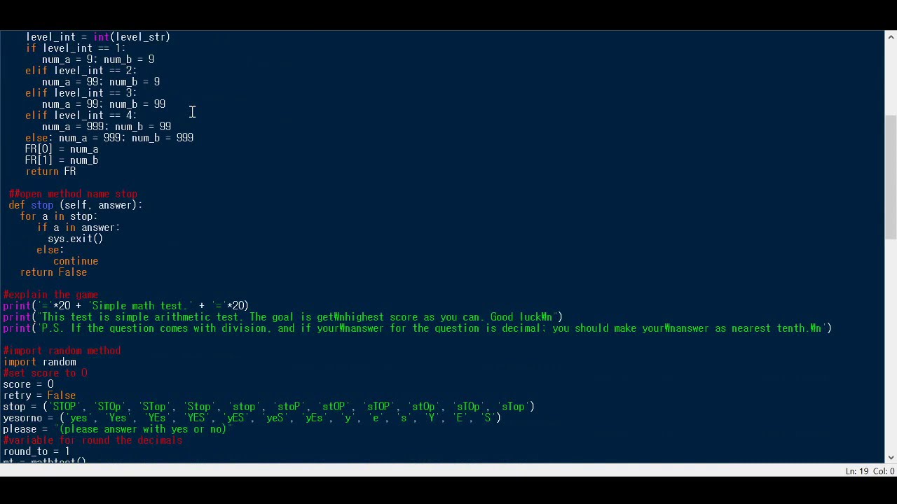 Simple math game by Ethan Levy upgrade version