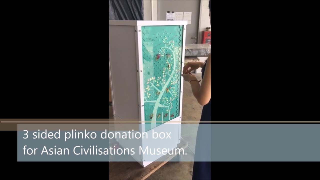 3 Sided Plinko Donation Box for Asian Civilisations Museum, Singapore