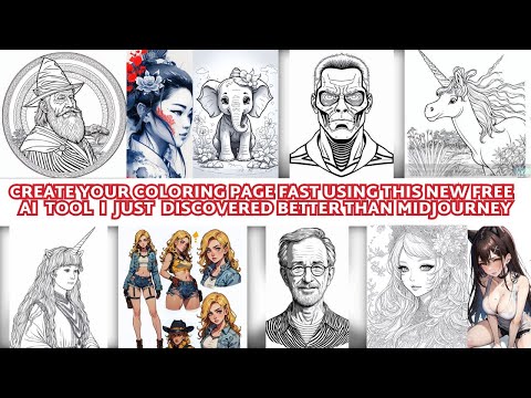 Create your COLORING PAGE Using this New Free AI Tool - Better than MIDJOURNEY #kdp