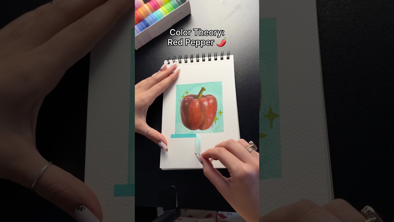 Trust The Process! Did you like it ?🌶️👀 #colortheory #watercolor #watercolortutorial