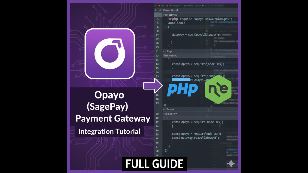 Opayo (SagePay) Payment Gateway Integration Tutorial | PHP & Node.js Full Guide