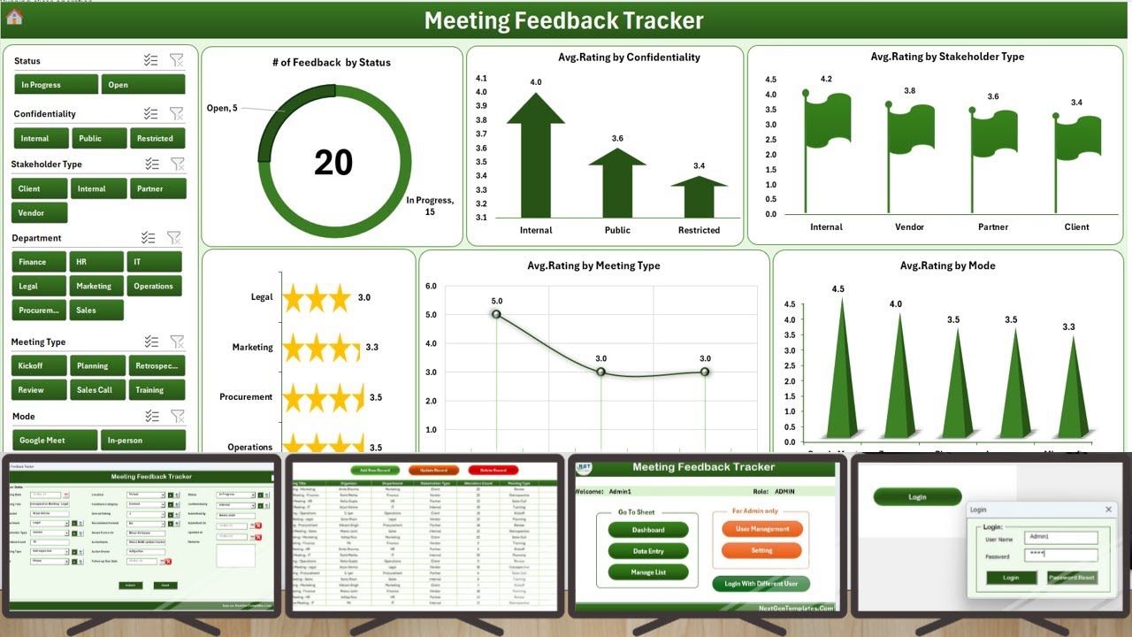 Meeting Feedback Tracker in Excel