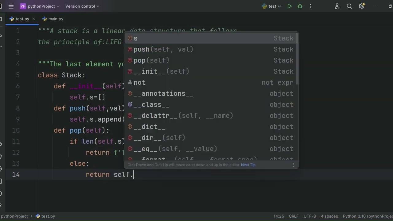 Stack Implementation in Python | DSA | OOPS