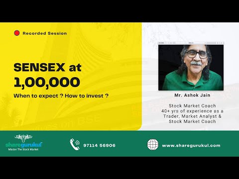 Sharegurukul Live Webinar: SENSEX at 1,00,000 — When to expect | How to invest