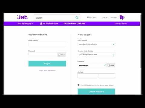 How to create an account with Jet.com