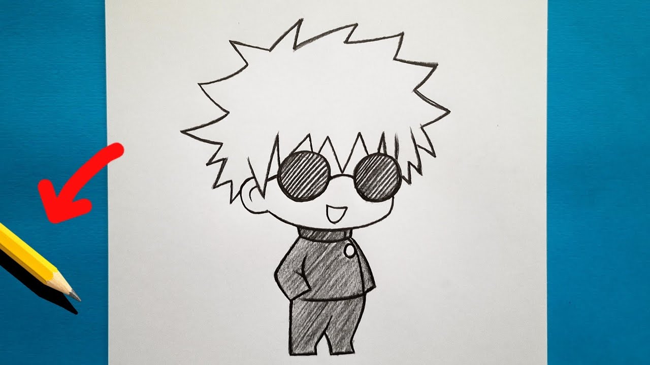 How to Draw Gojo Chibi ✏️ | Easy Step-by-Step Tutorial for Beginners