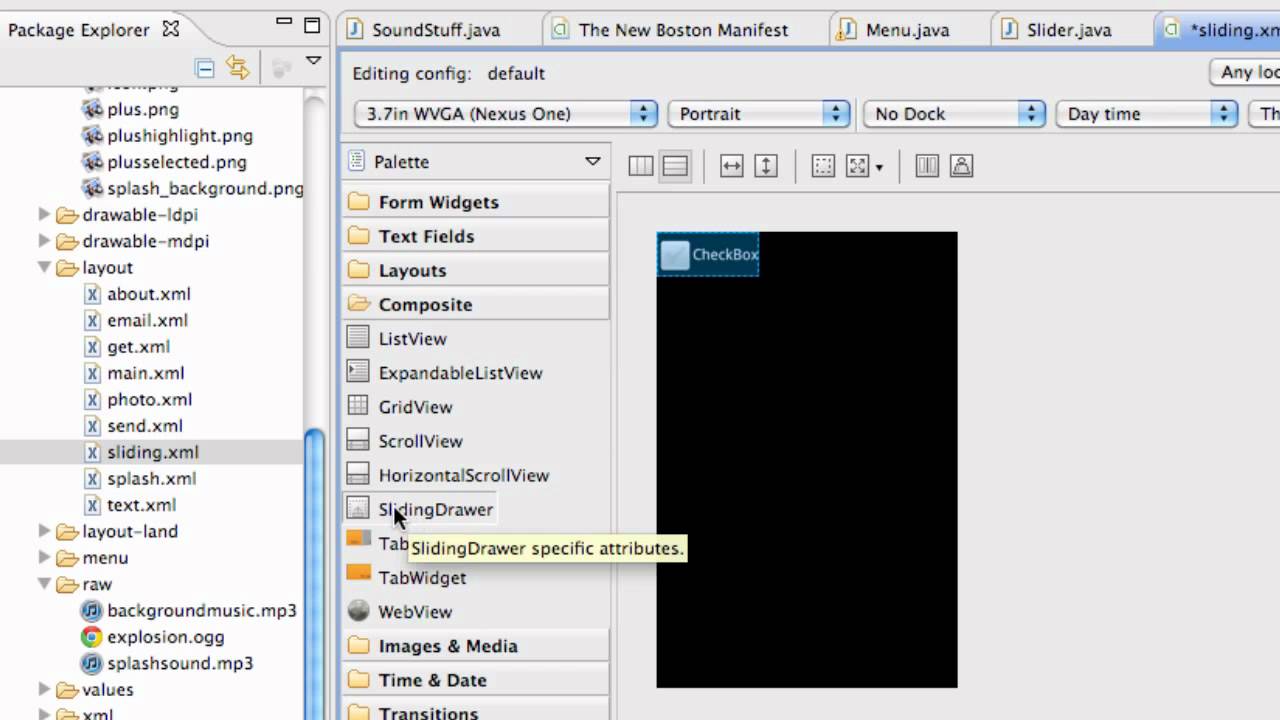 Android Application Development Tutorial - 81 - SlidingDrawer Example