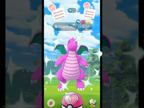 Getting Lucky With✨️Shundo Dragonite in #pokémongo #shorts
