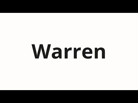 How to pronounce Warren