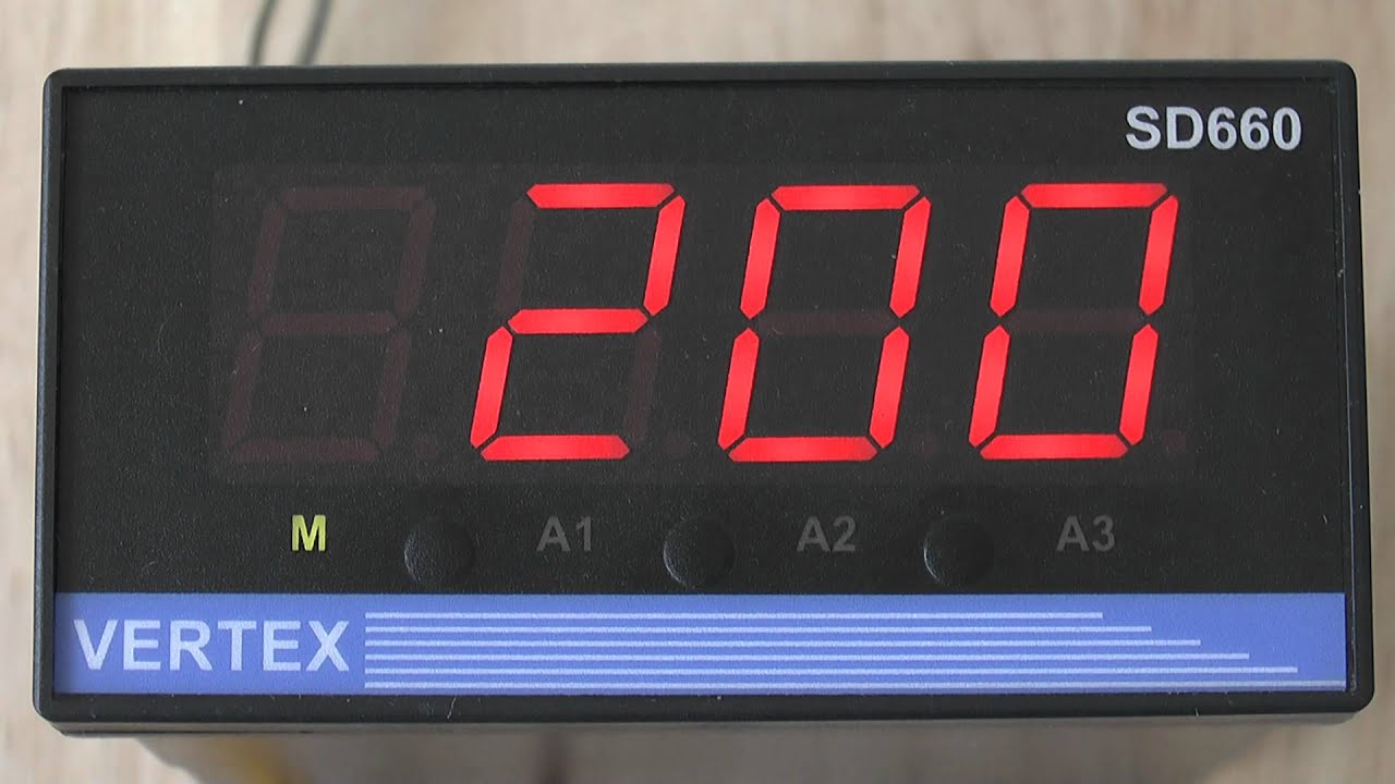 Vertex SD660 Setting Analog Input Display Units