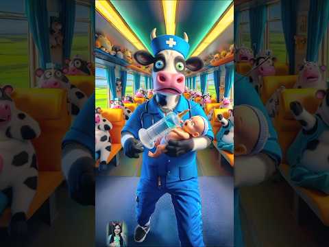 🤩Evolution of Baby: Crying baby in train with  Cow nurse 😻gams Gangs ✅#cute #cat #love #shorts