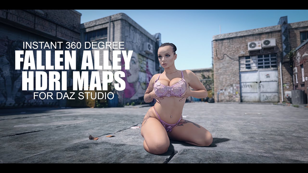 Instant 360 Degree Fallen Alley HDRI Maps For DAZ Studio