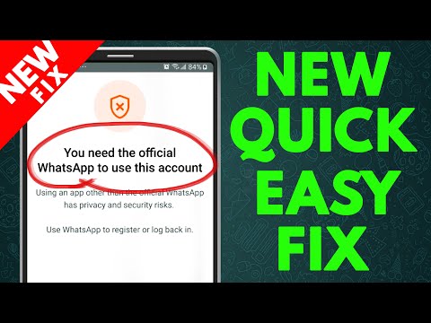 NEW! How to fix You Need The Official WhatsApp to Use This Account | 2024 | All Whatsapp versions