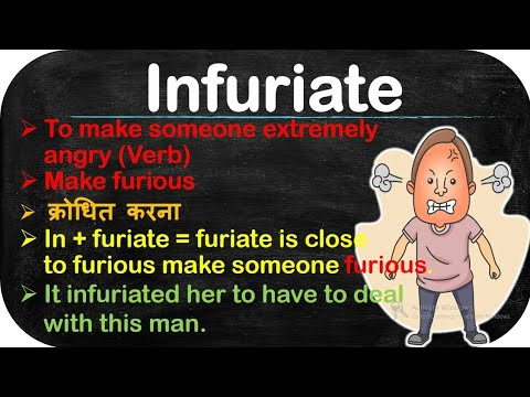 #84 Examiner's most favourite words || Meaning of infuriate with picture, Tricks n Hindi meaning