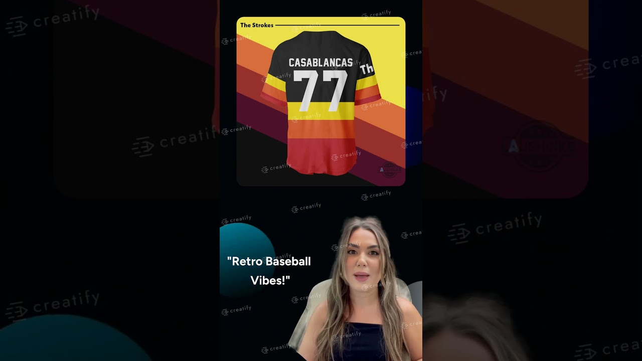 I tried The Strokes Baseball Jersey Casablancas 77 Jersey Shirts by Laughinks and It's Amazing!