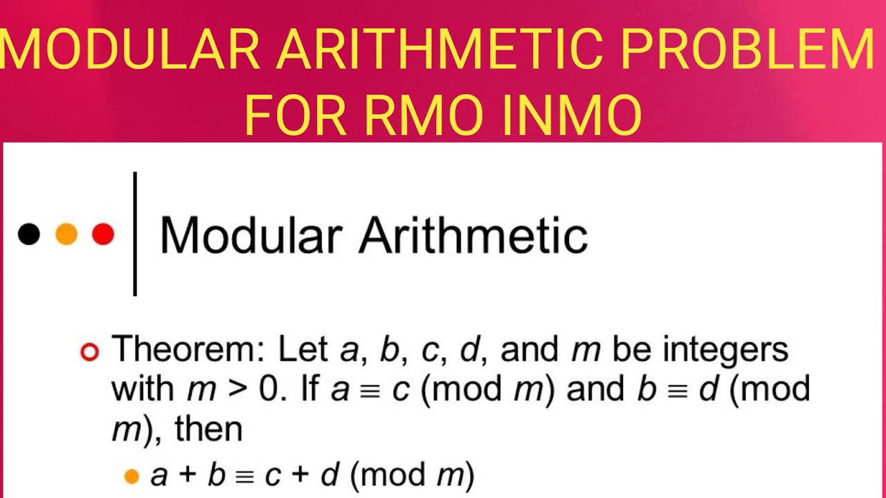 Modular Arithmetic Solved Problems Basics