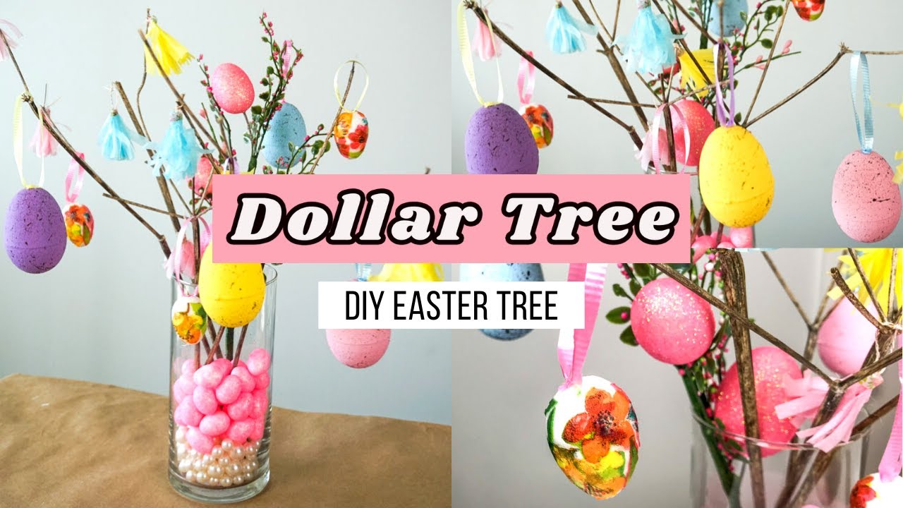 DOLLAR TREE EASTER TREE DIY | DIY Easter Tree Decorations | Heidi Sonboul DIY Challenge