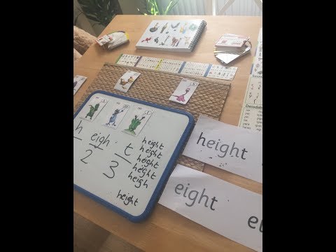 Spelling words 'eight' and 'height'. Learn to Spell with Miss Emma