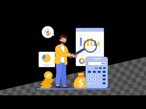 Financial Accounting Animation Scene | transparent background, alpha channel