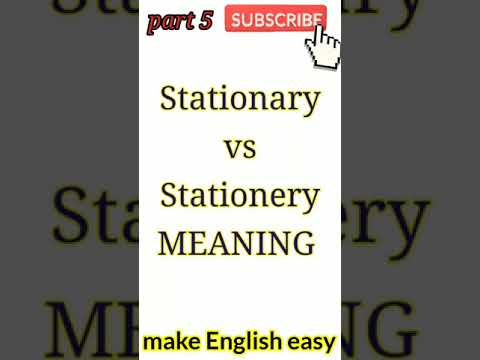 stationery stationary word meaning\english vocabulary word\word often confused & misused\#shorts