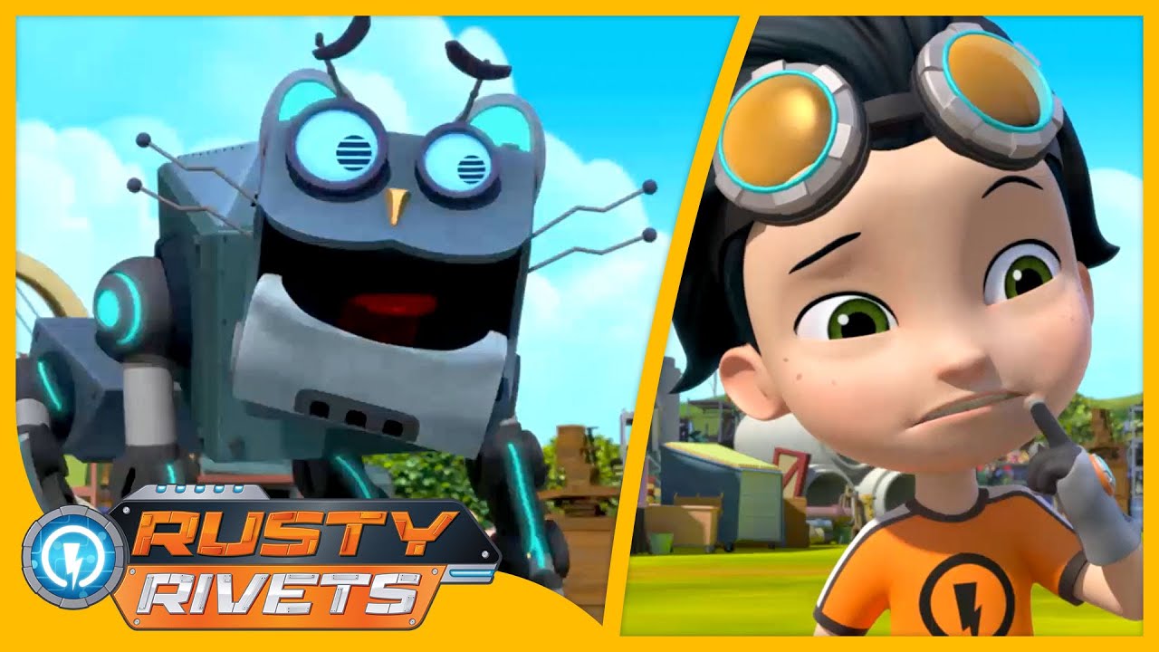 Rusty Makes a Robot Cat 😺 | Rusty Rivets | Cartoons for Kids