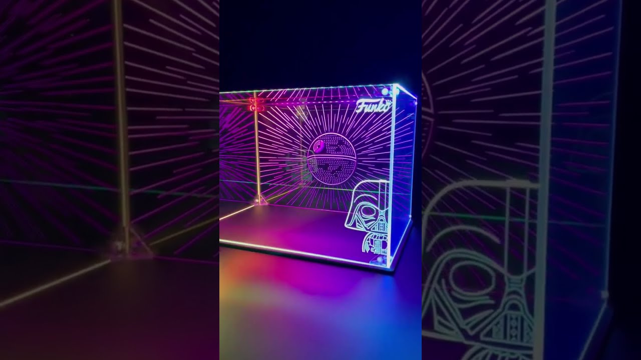 La caja de acrilico personalizada de tarjetas led !