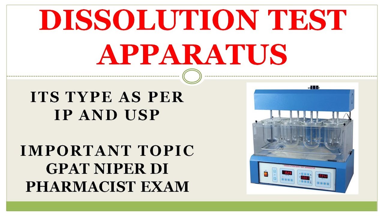 DISSOLUTION TEST APPARATUS AND TYPES AS PER IP AND USP VERY IMPORTANT TOPIC