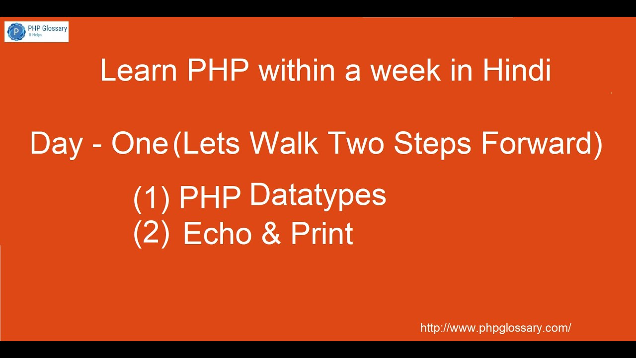 PHP  datatypes and different between echo & print in Hindi
