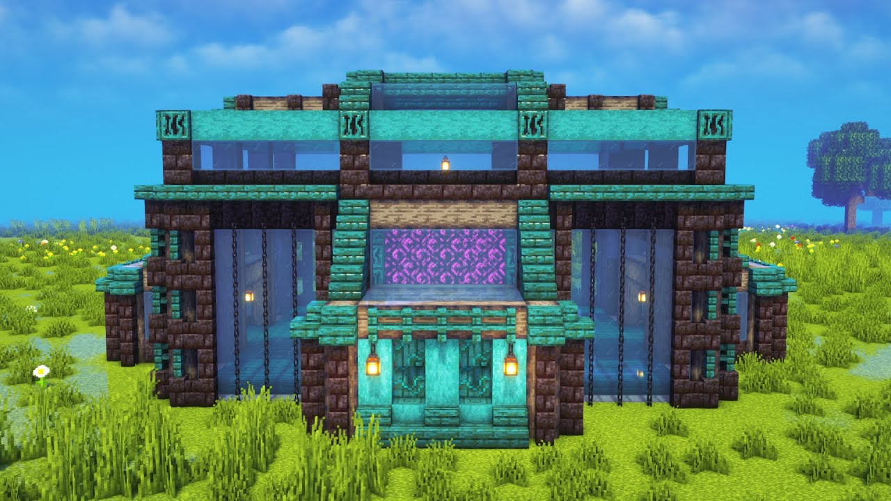 Minecraft Nether Hub Bunker Tutorial - How to Build a Nether Hub Bunker ...