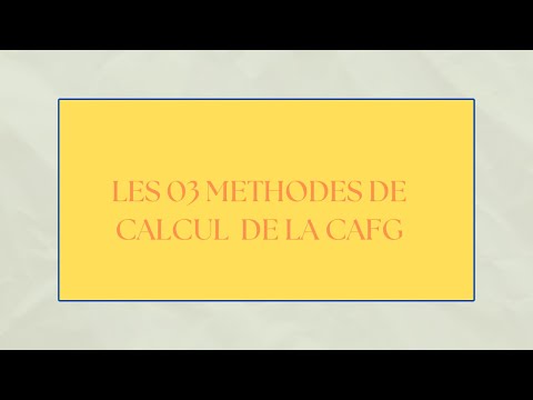 calcul de la CAFG(capacité d'autofinancement global)