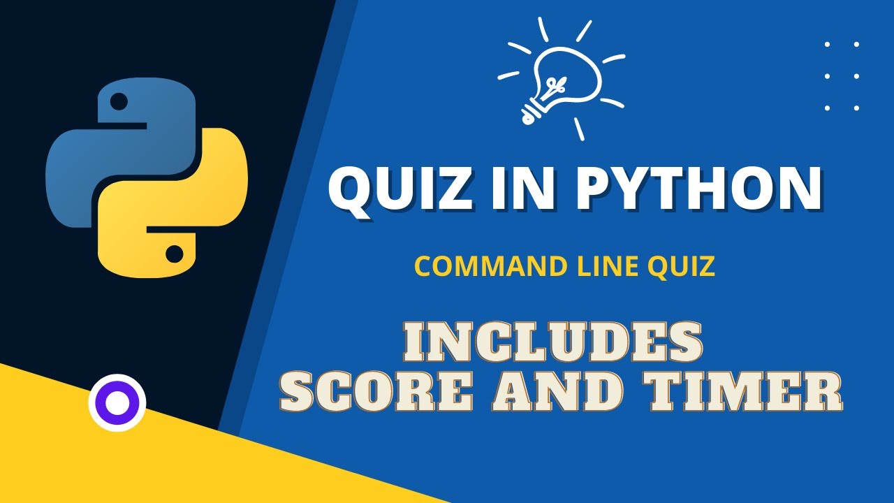 Simple Quiz in Python | Score & Timer | Command line Quiz.