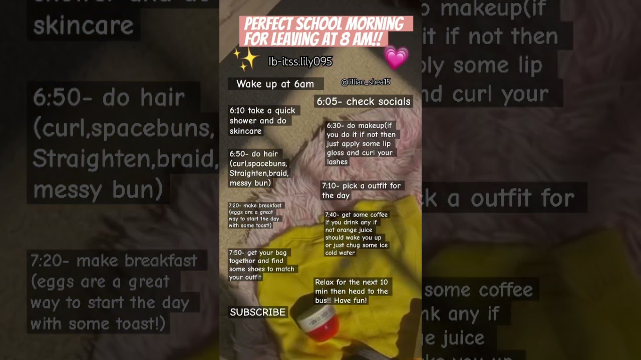 Perfect school morning routine 🫶 (for leaving at 8am) #recommended #blowthisupforme #youtubeshorts