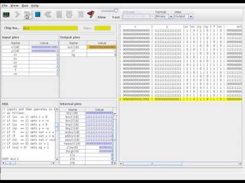 Simulation and testing of my Arithmetic Logic Unit (ALU) HDL implementation
