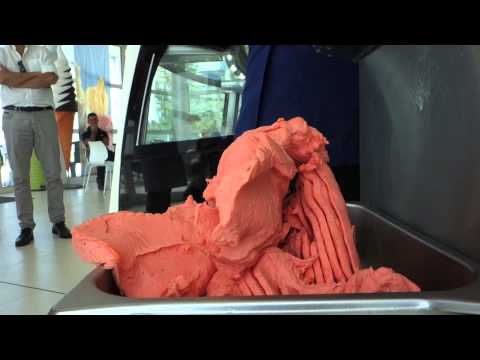 Making Strawberry Gelato at Carpigiani