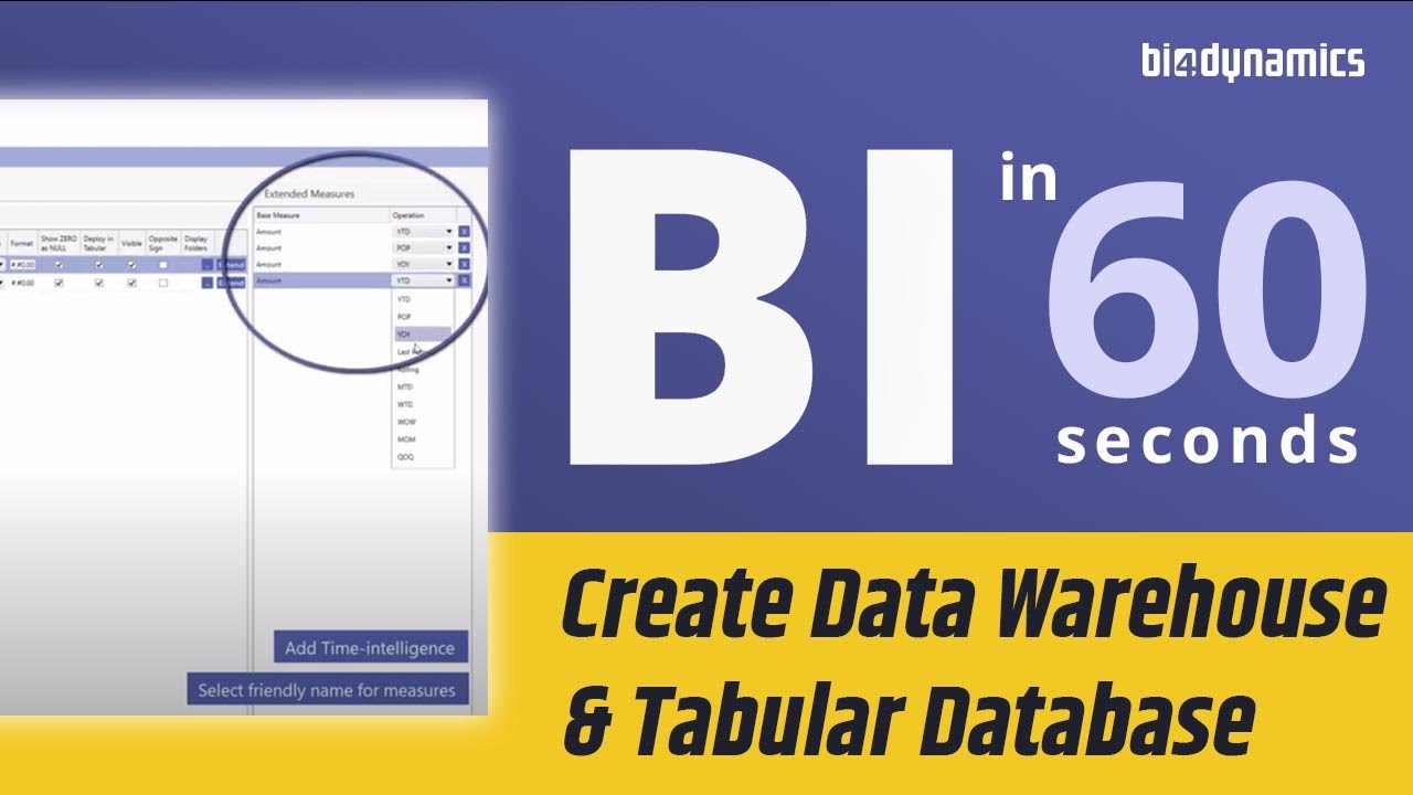 Create Data Warehouse & Tabular Database