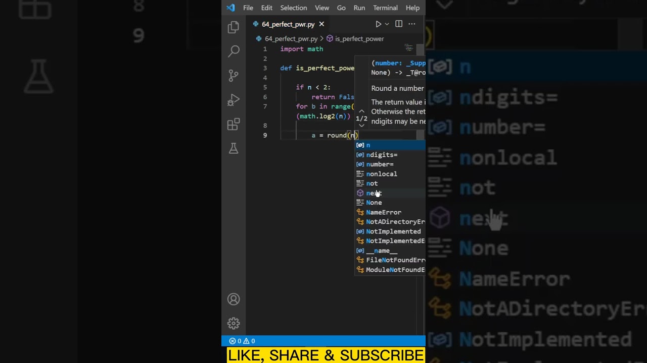 Find the perfect power of a number #python #shorts #programming