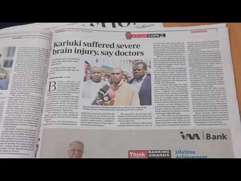 Boniface Mwangi Kariuki ari thibitari-ini wa Kenyatta kuria ararigitwo kironda gia kuhurwo rithathi
