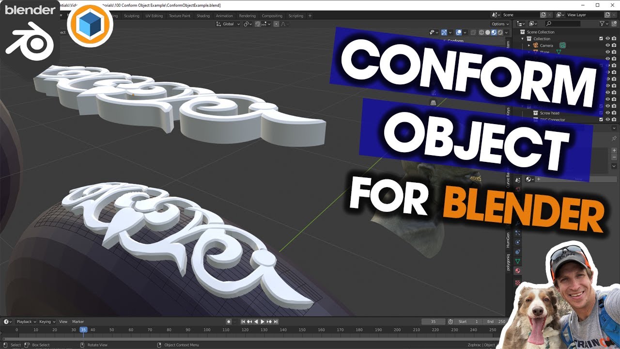 Wrap Objects ONTO OTHER OBJECTS in Blender with Conform Object!
