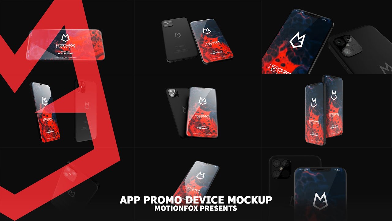 iPhone 12 App Promo Mockup Kit ★ After Effects Template ★ AE Templates