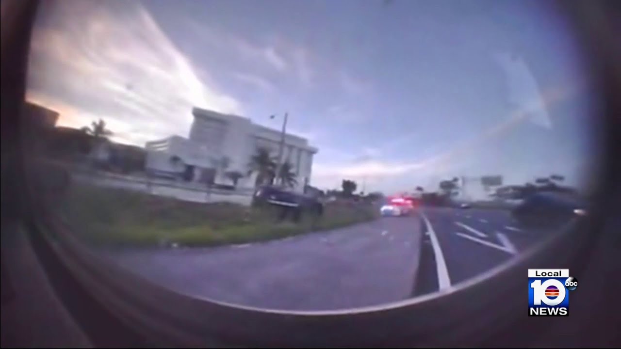 Video shows wild police chase stolen vehicle that led to rollover crash in Miami Beach