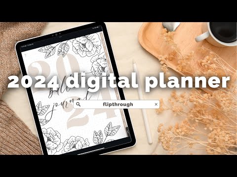 2024 DIGITAL BULLET JOURNAL FLIPTHROUGH | Best Digital Planner 2024, Free Digital Planner