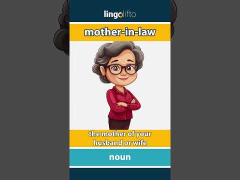 🇬🇧 Mother-in-law Meaning : Flash Card : Learn English Vocabulary