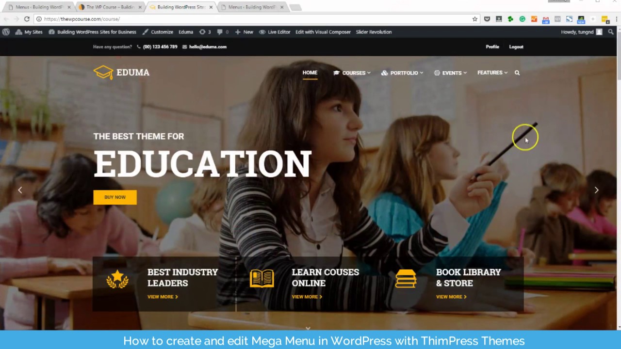 How to Create and Edit Mega Menu in WordPress with ThimPress Themes